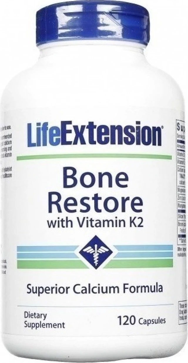 Life Extension BONE RESTORE with vitamin K2 120caps | Goodlifepharmacy.gr